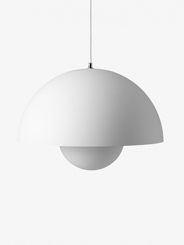 Flowerpot VP2 pendel af Verner Panton (Matt white) → Se online her!