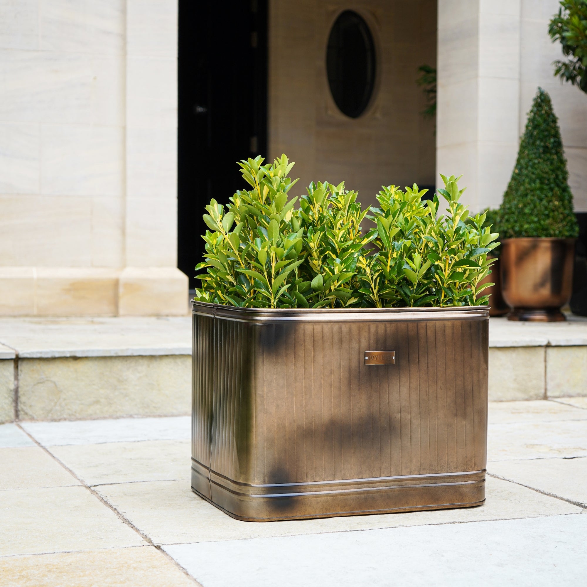 Hampton Rectangular Planter Copper → Se online her!
