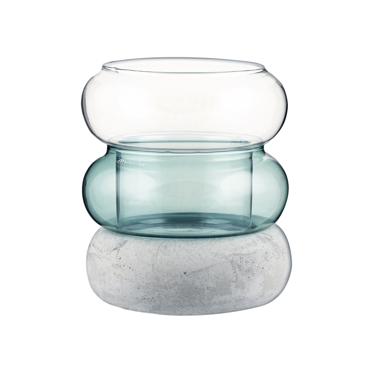 Muurla Bagel vase/fyrfadsstage 12 cm Lake blue → Se online her!