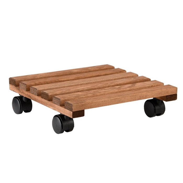 Garden Life - Rullevogn til krukker, firkantet i fyrretræ - 29x29cm → ...