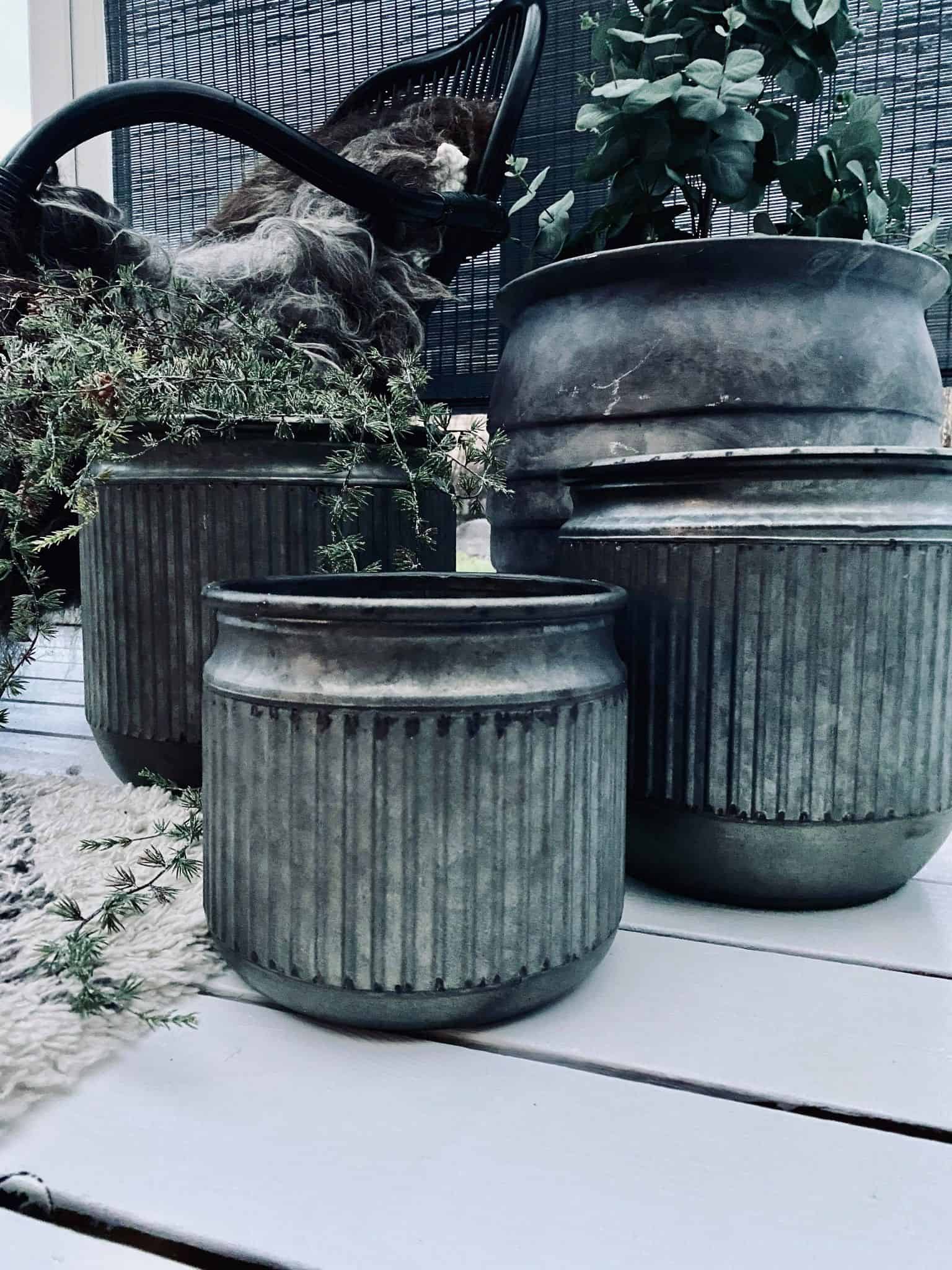 Zink potte med riller – Lille → Se online her!